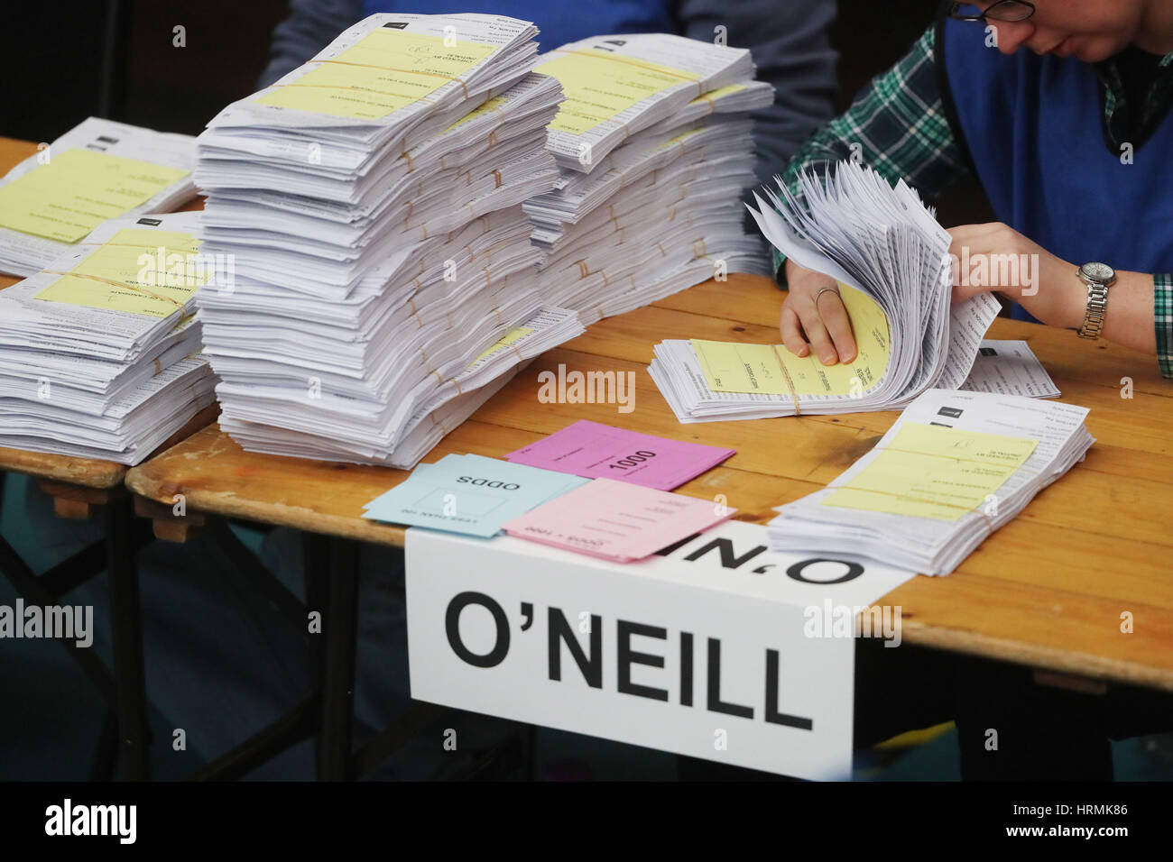 Michelle O'Neill's ballots are seen as counting continues at the Seven ...