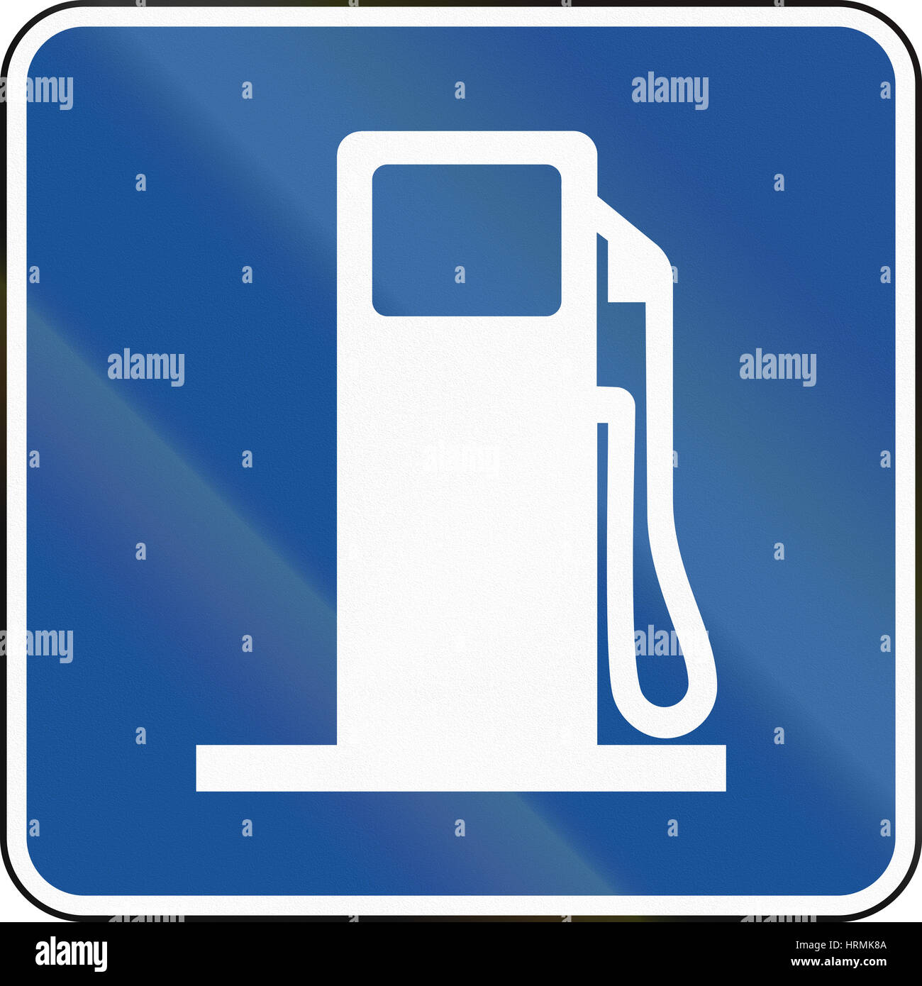 United States MUTCD road sign - Gas station Stock Photo - Alamy