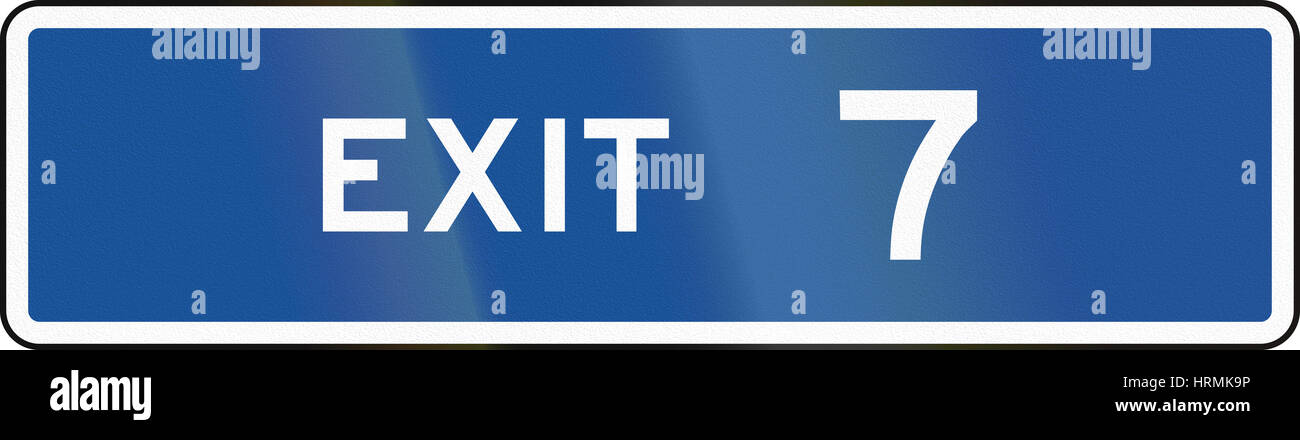 United States MUTCD guide road sign - Exit Stock Photo - Alamy