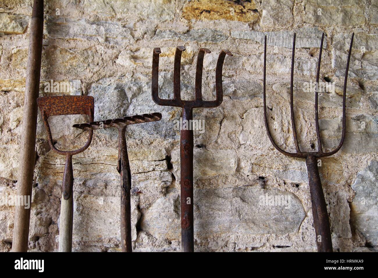 Rustic tools hi-res stock photography and images - Alamy