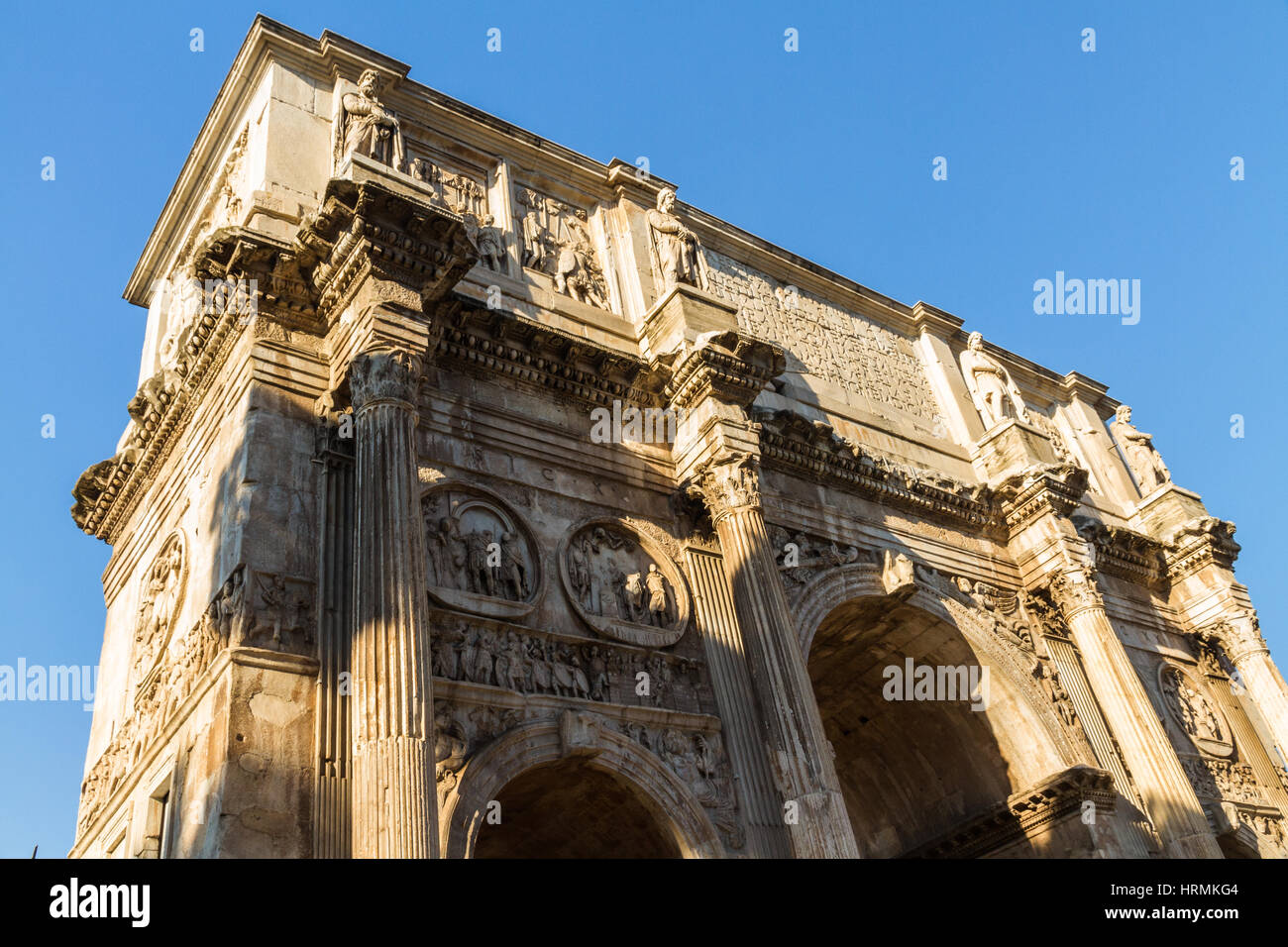 Side view of the Arch of Constantine, Rome Italy Stock Photo - Alamy