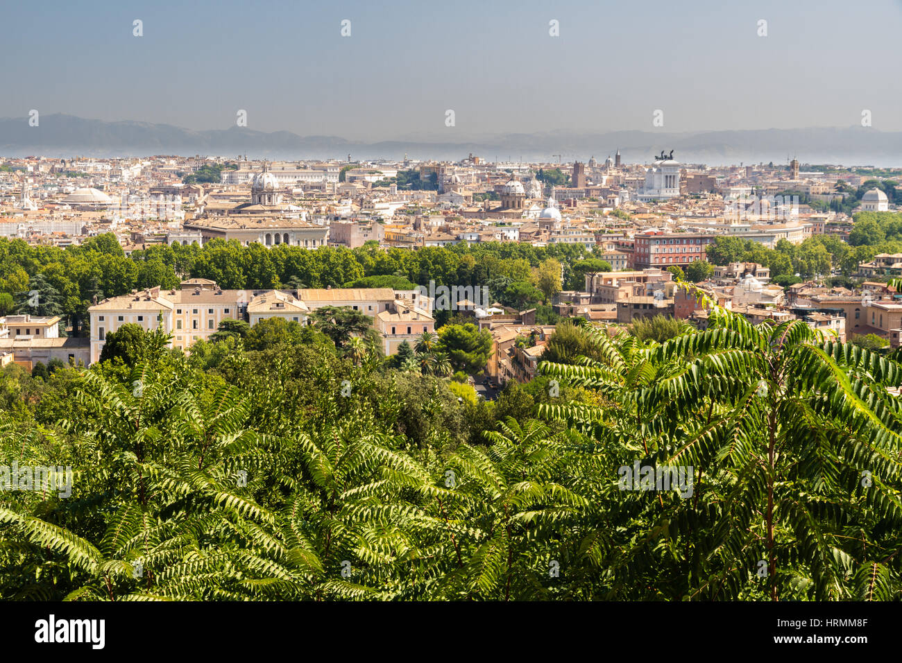 View of Rome from Janiculum hill, Italy Stock Photo - Alamy