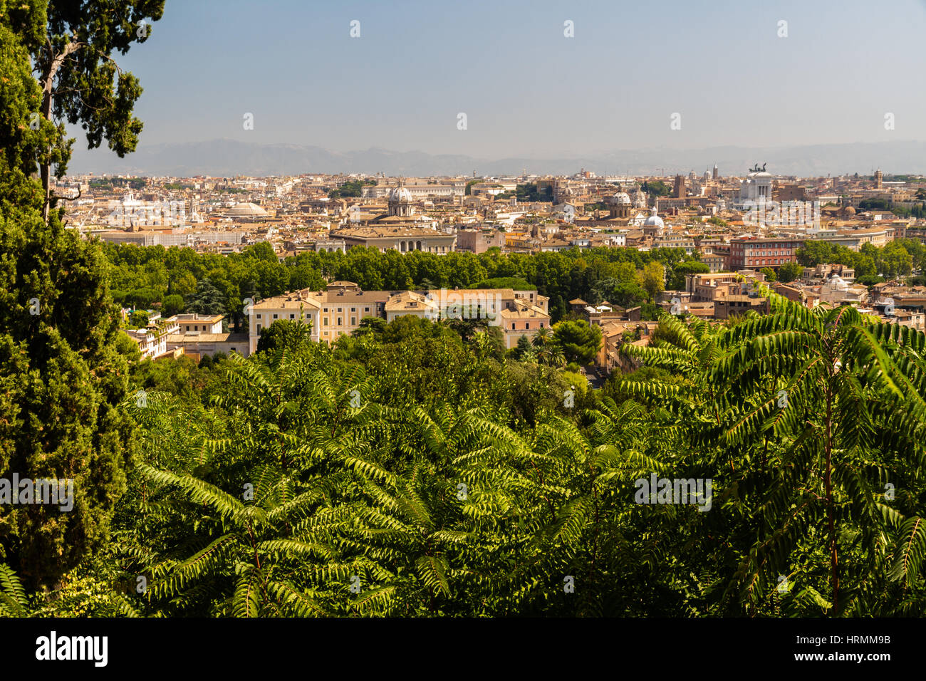 View of Rome from Janiculum hill, Italy Stock Photo - Alamy