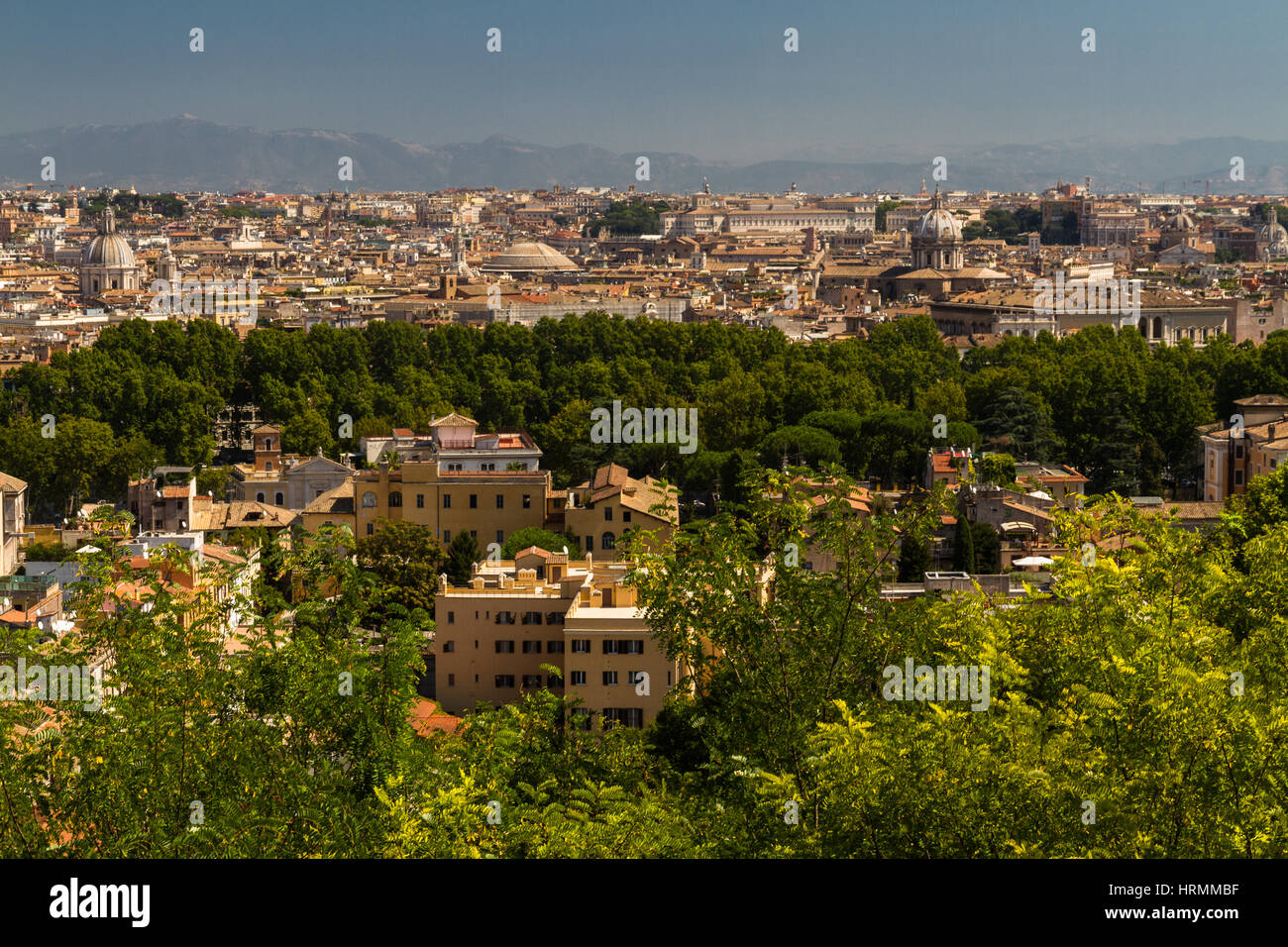 View of Rome from Janiculum hill, Italy Stock Photo - Alamy
