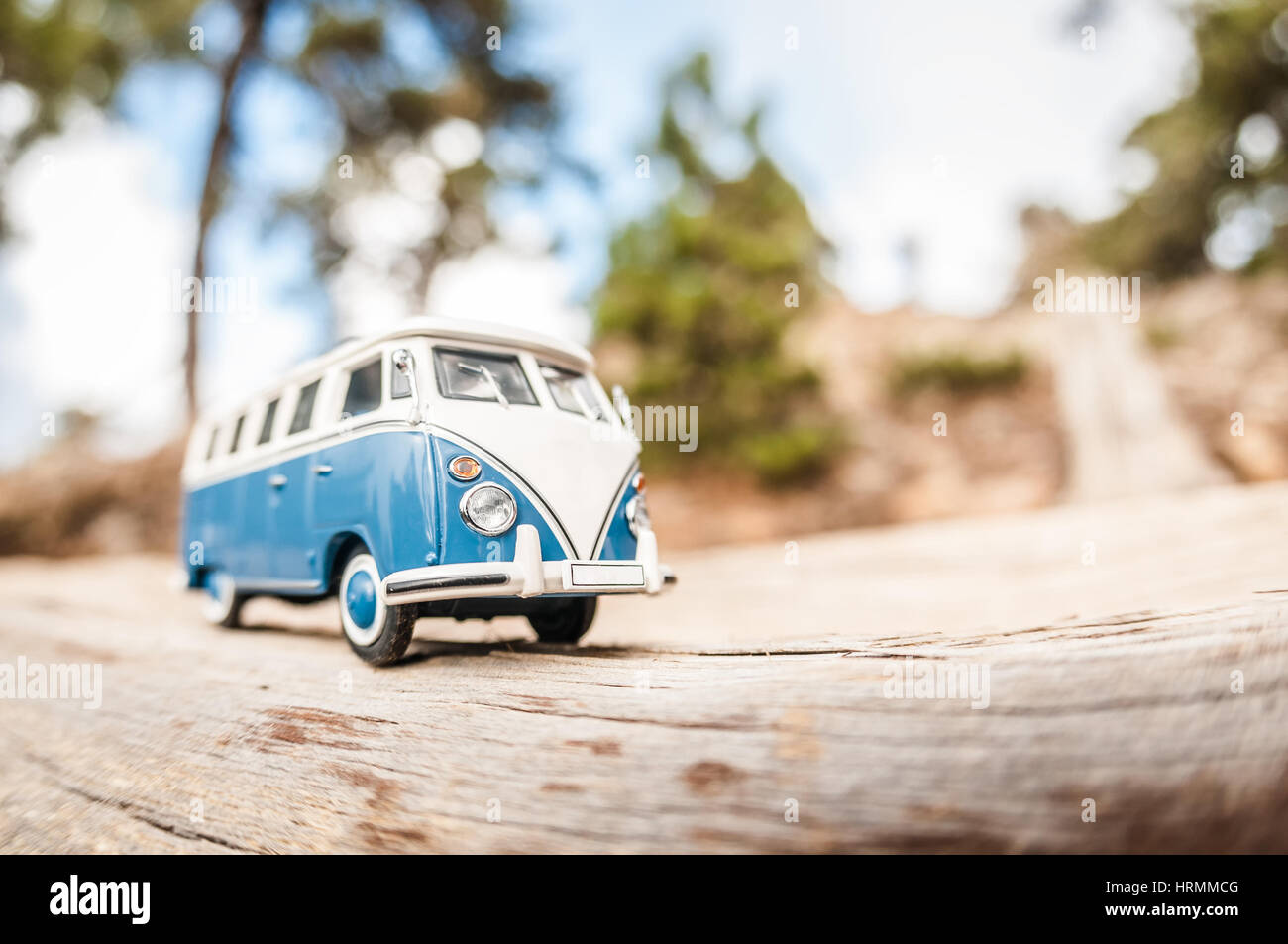 Miniature travelling van Stock Photo - Alamy