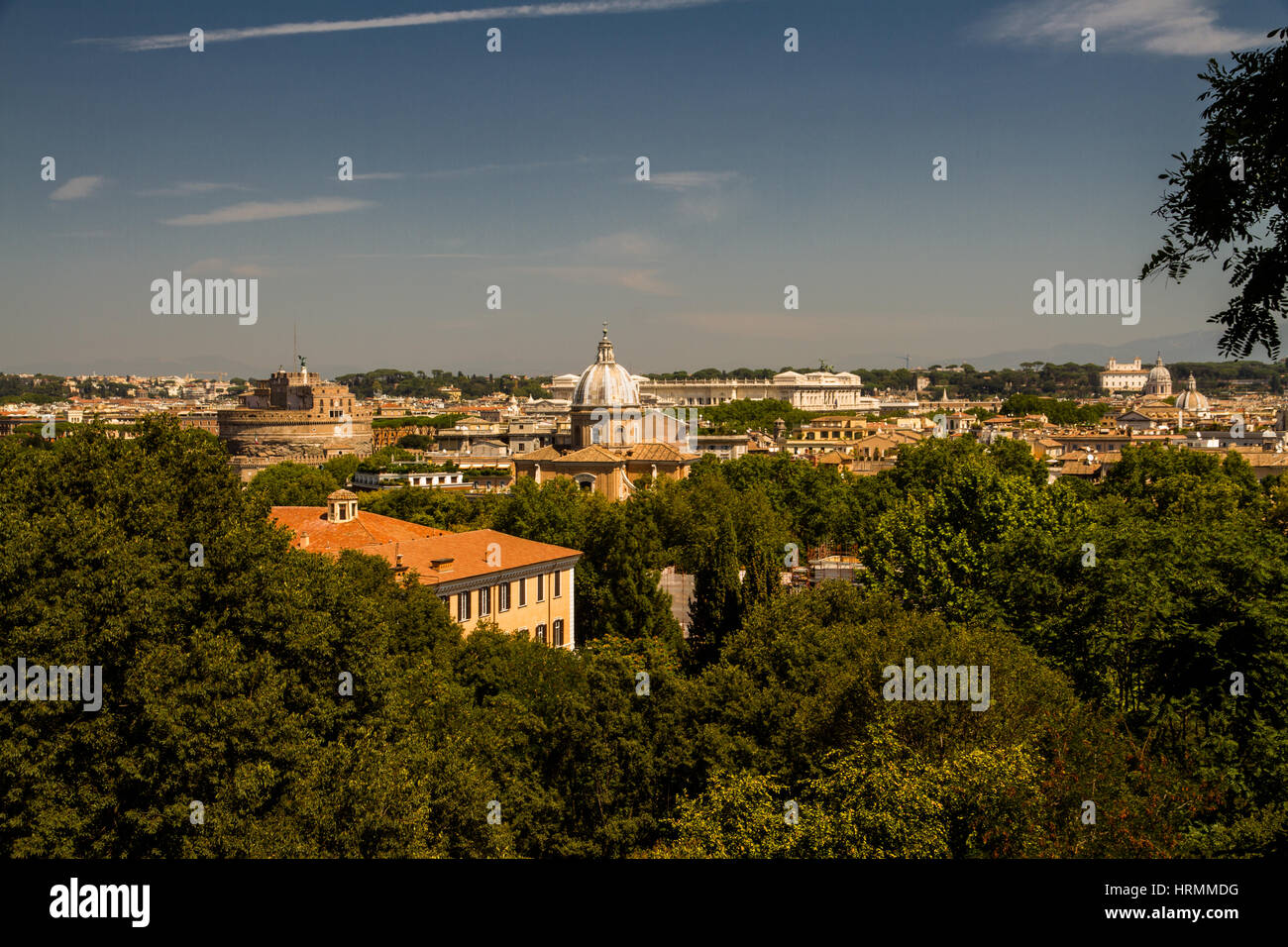 View of Rome from Janiculum hill, Italy Stock Photo - Alamy