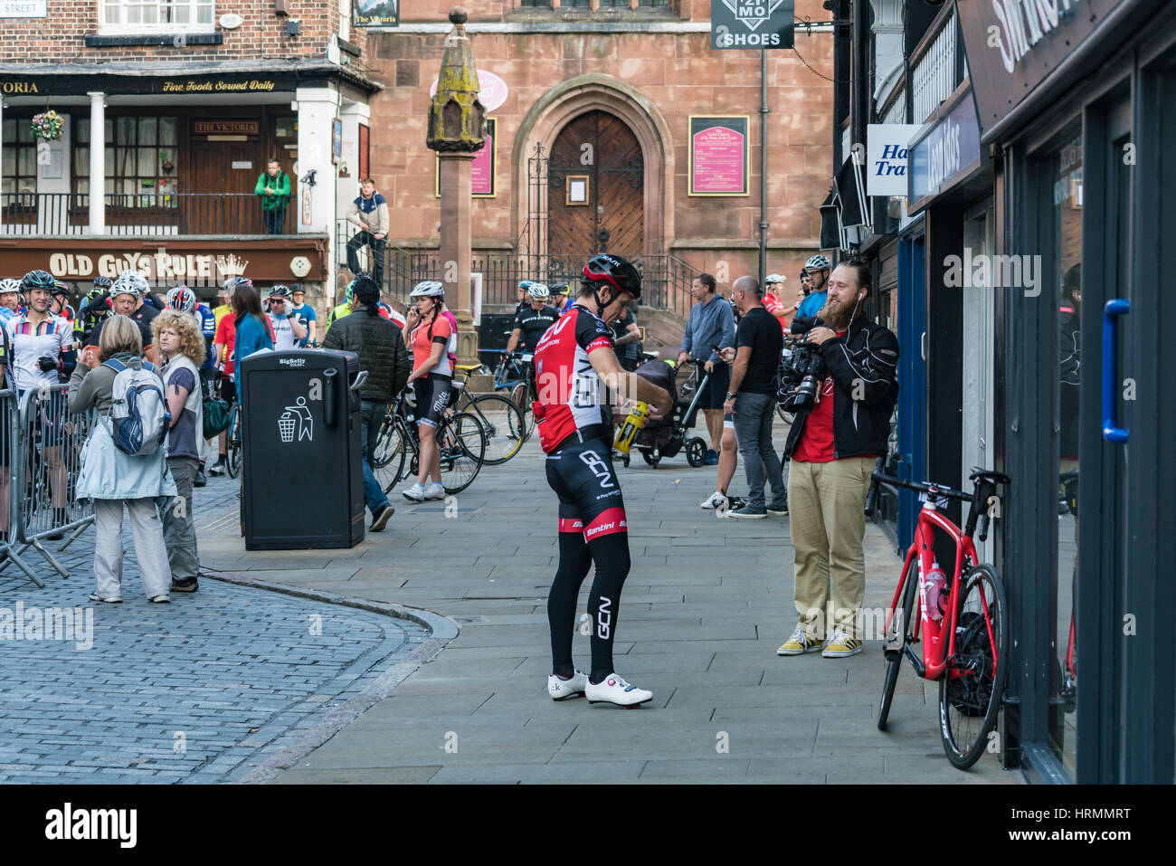 Matt Stephens prepares for interview at the Rise Above sportive Chester ...