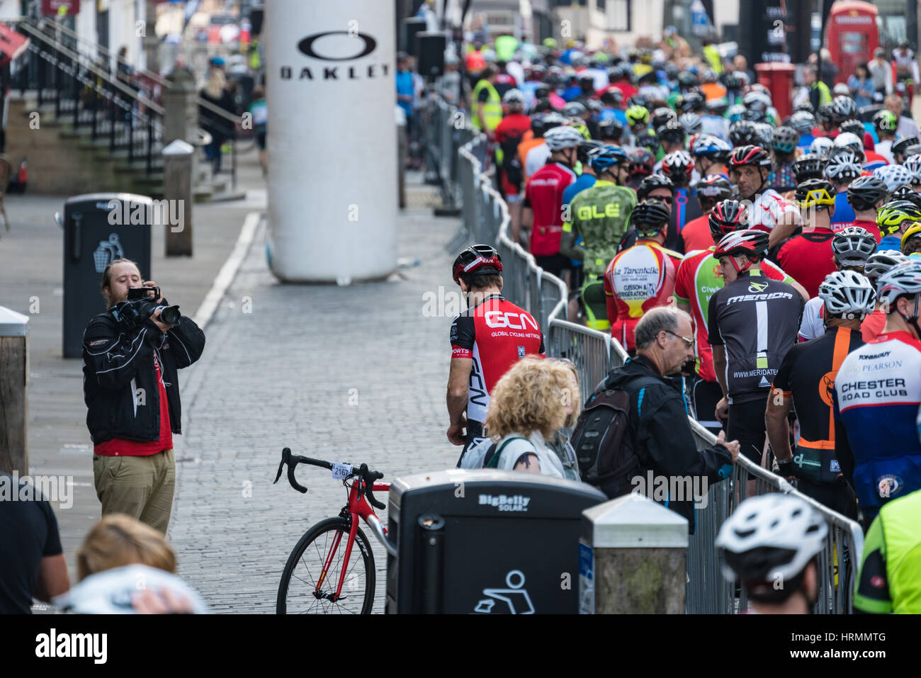 Matt Stephens being interviewed at the Rise Above sportive Chester ...