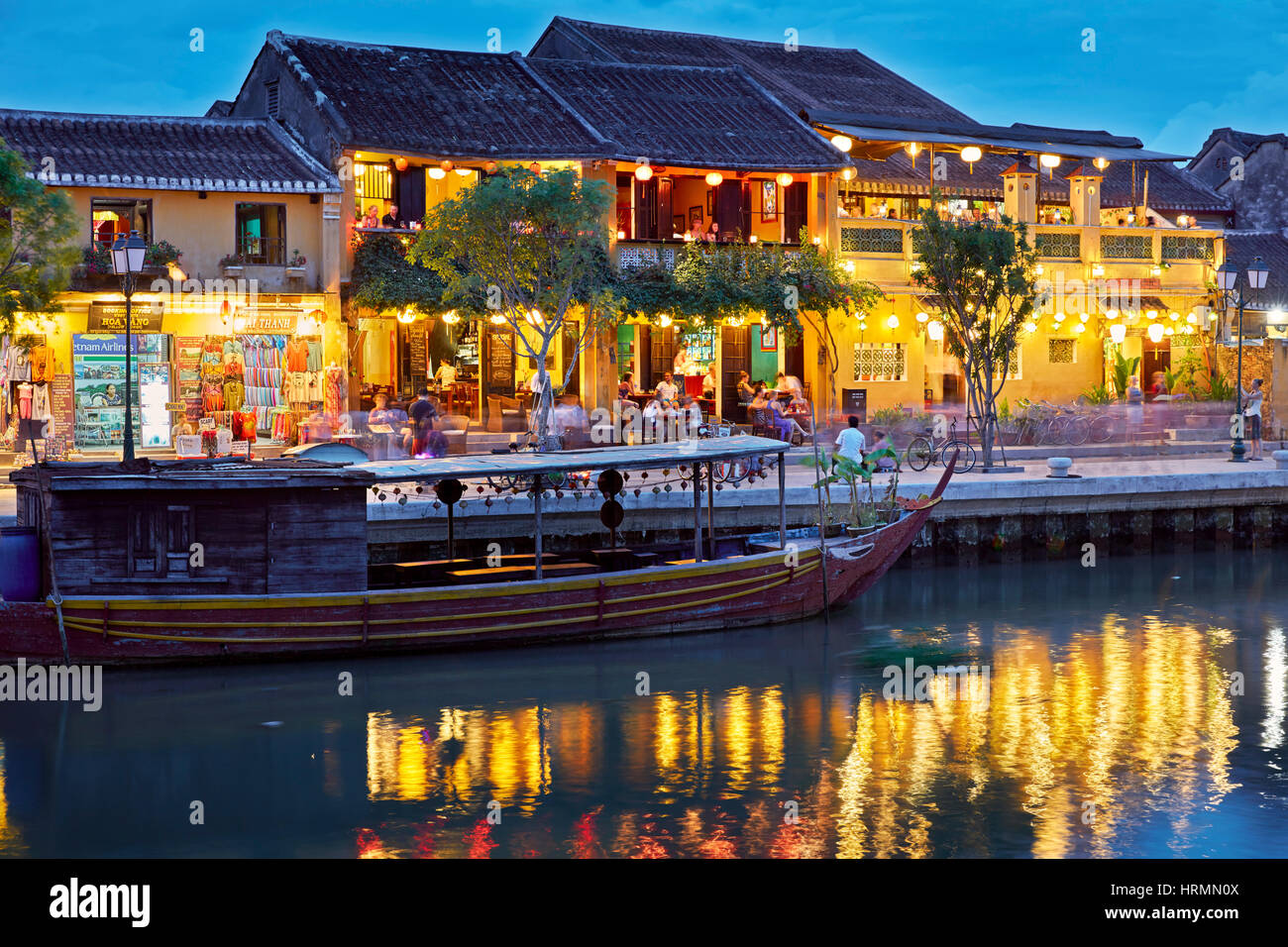 Hoi An Ancient Town At Dusk Quang Nam Province Vietnam Stock Photo