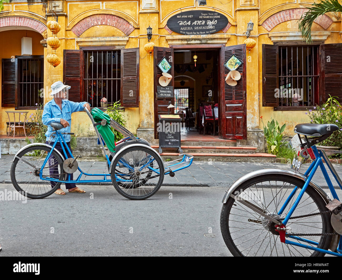 Pedicab waiting for custom. Hoi An Ancient Town, Quang Nam Province ...