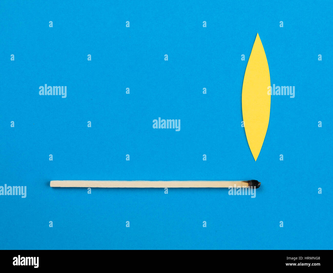 Creative ideas burning match illustration hi-res stock photography and ...