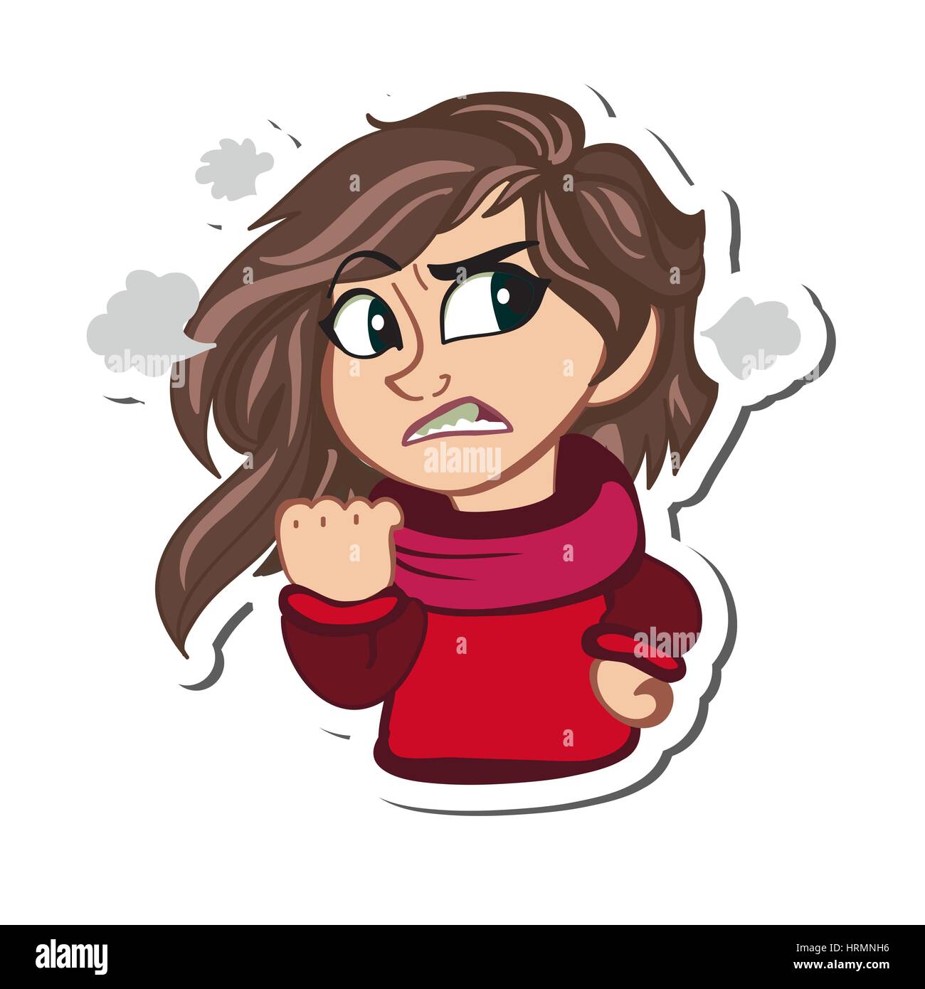 Evil Girl Cartoon Face