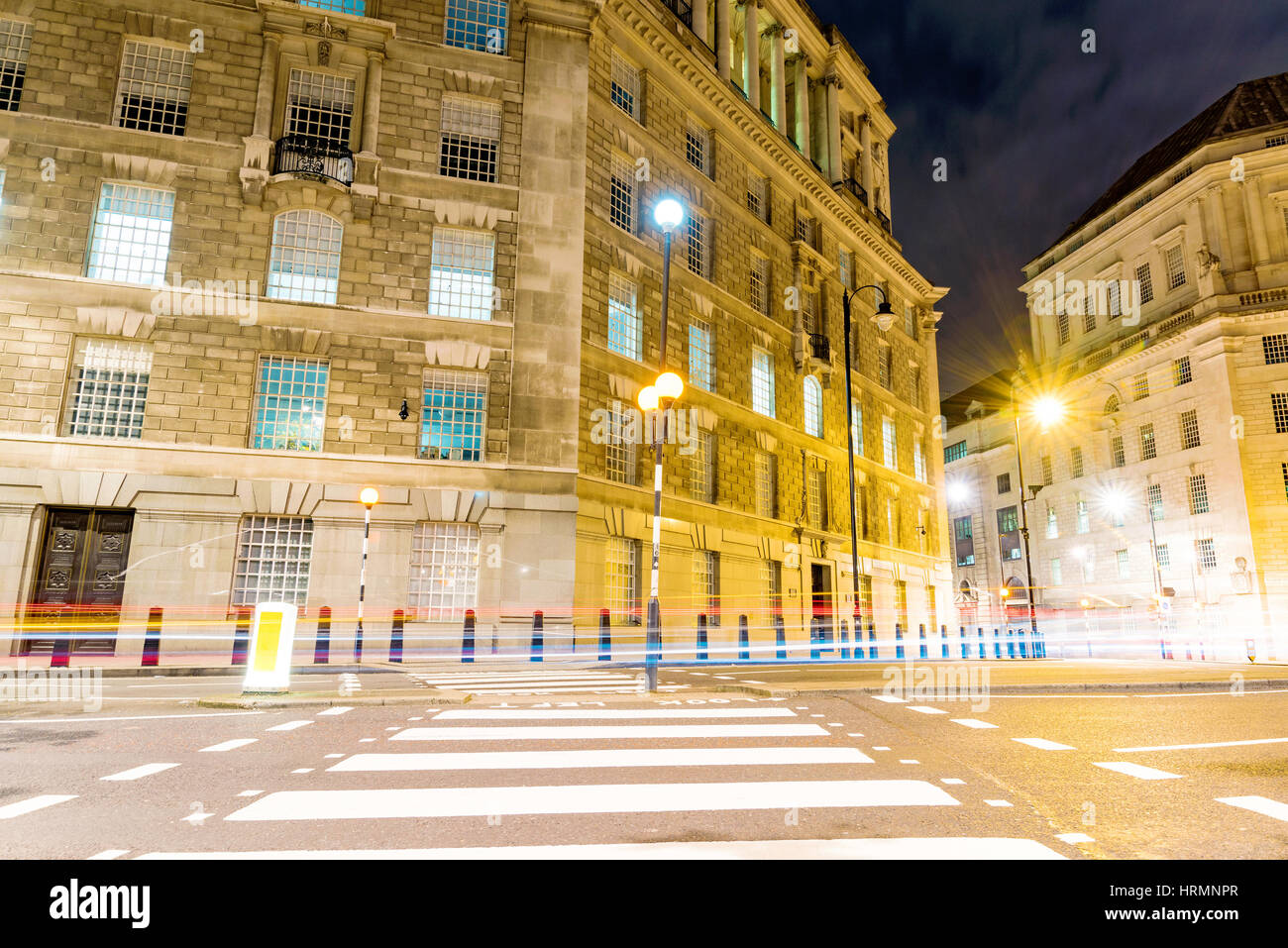 Zebra crossing at night in central London Stock Photo - Alamy