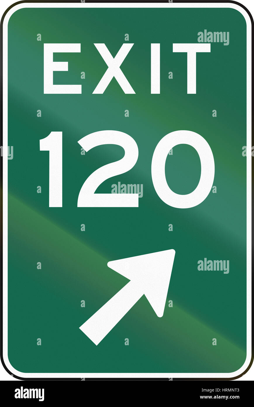 United States MUTCD road sign - Exit 120 Stock Photo - Alamy