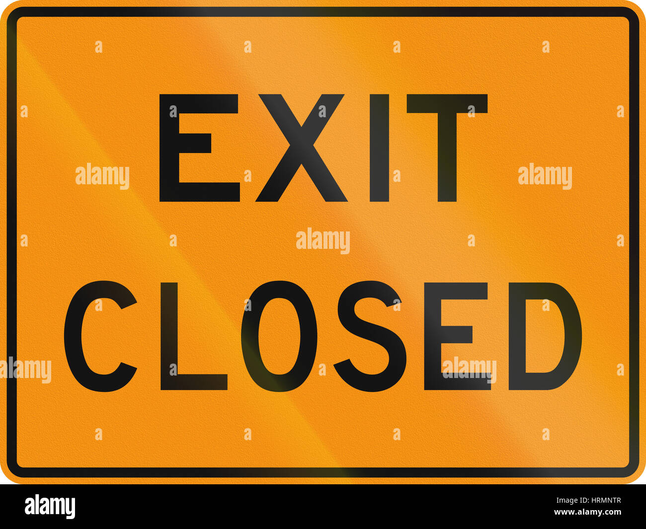 United States MUTCD road sign - Exit closed Stock Photo - Alamy