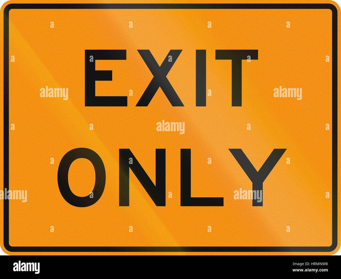 United States MUTCD road sign - Exit only Stock Photo - Alamy