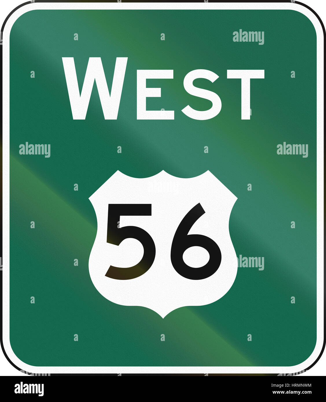 United States MUTCD road sign - West Stock Photo - Alamy