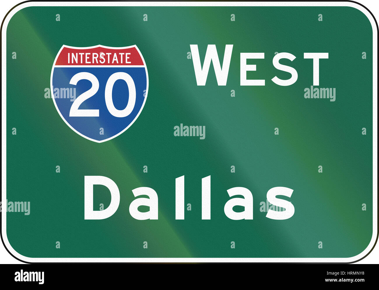 United States MUTCD road sign - Interstate West Dallas Stock Photo - Alamy