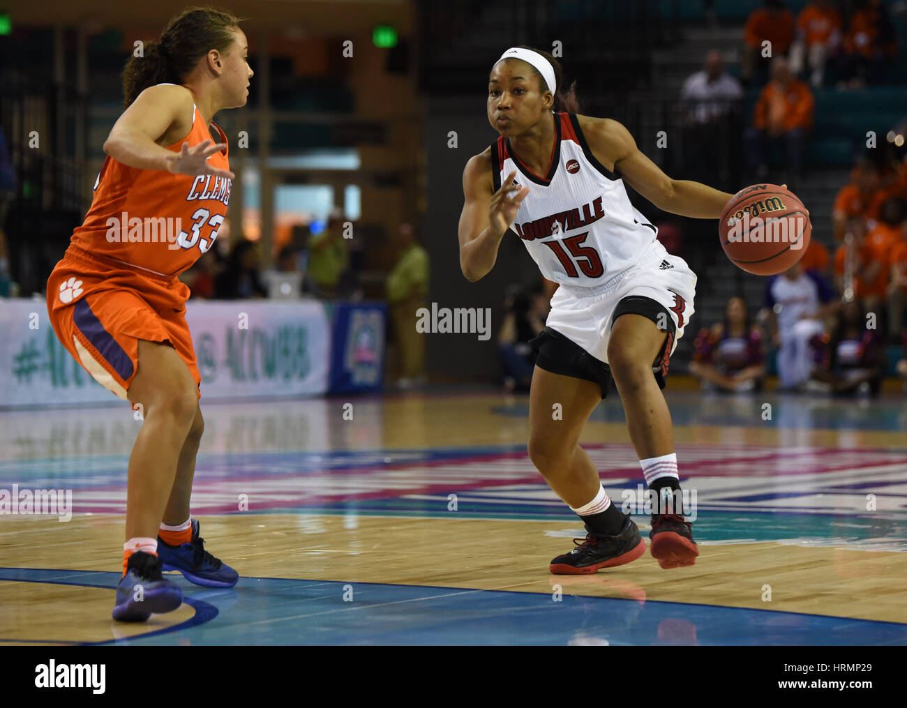 CONWAY, SC - MARCH 02: Louisville Cardinals guard Taylor Johnson (15 ...