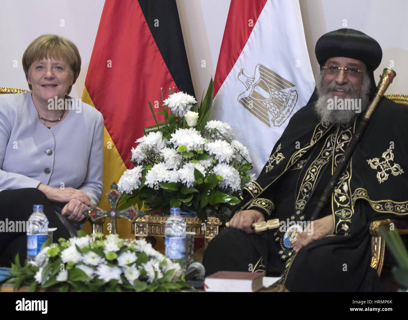 Cairo, Egypt. 2nd Mar, 2017. German Chancellor Angela Merkel (CDU) is ...