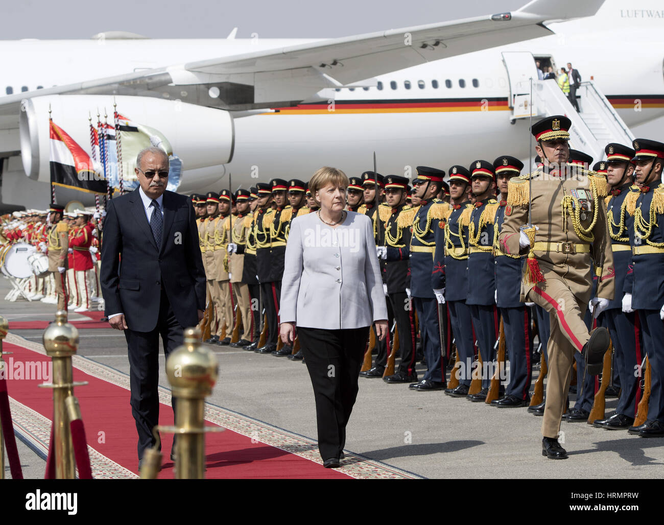Cairo, Egypt. 02nd Mar, 2017. German chancellor Angela Merkel arrives ...