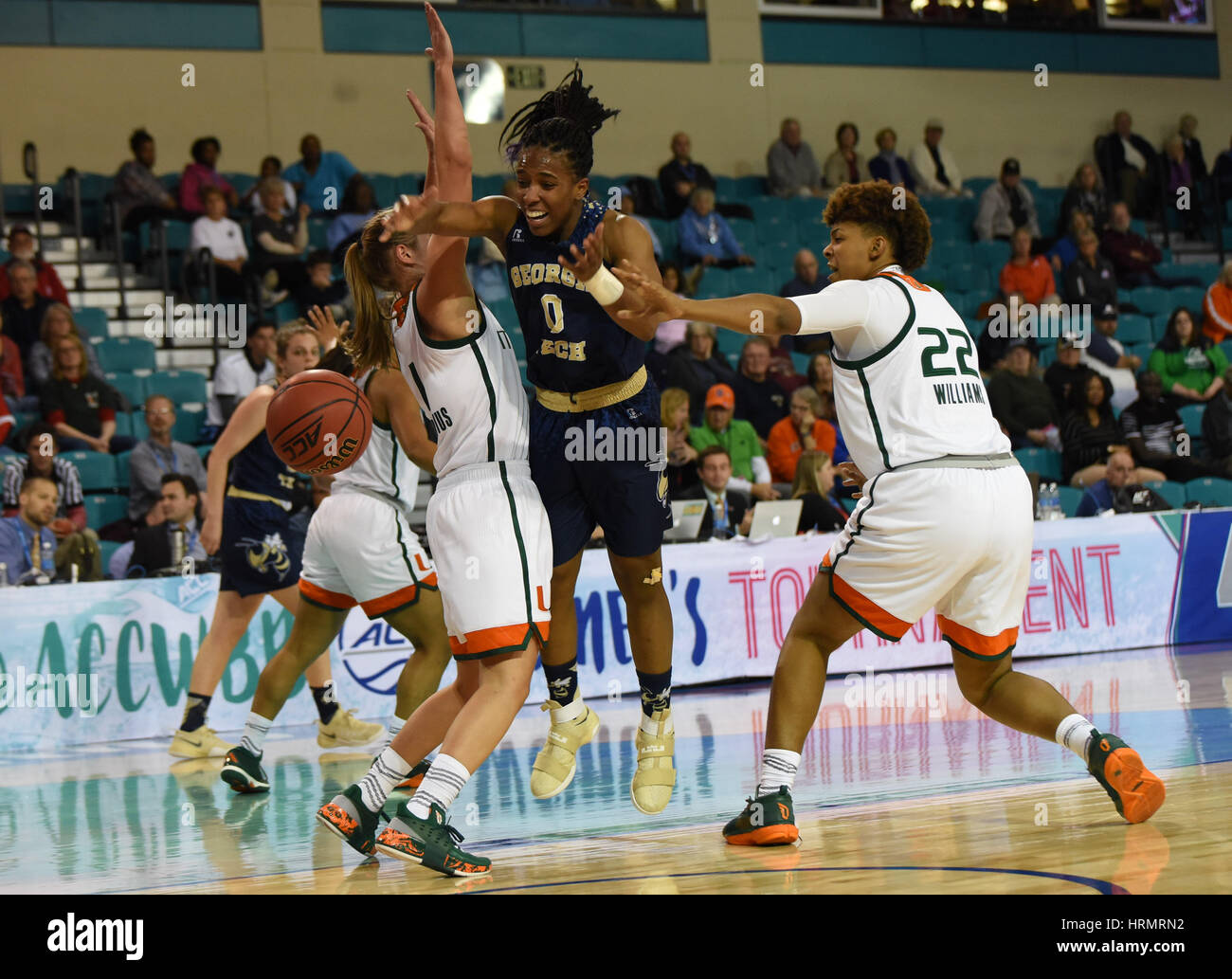 CONWAY, SC - MARCH 02: Georgia Tech Yellow Jackets guard Imani Tilford ...
