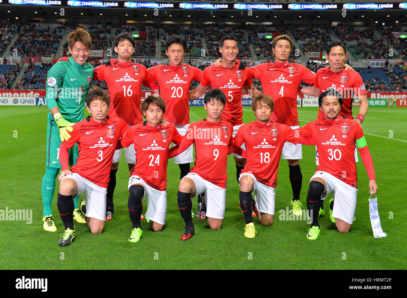 Saitama, Japan. 28th Feb, 2017. Urawa Reds team group line-up Football ...
