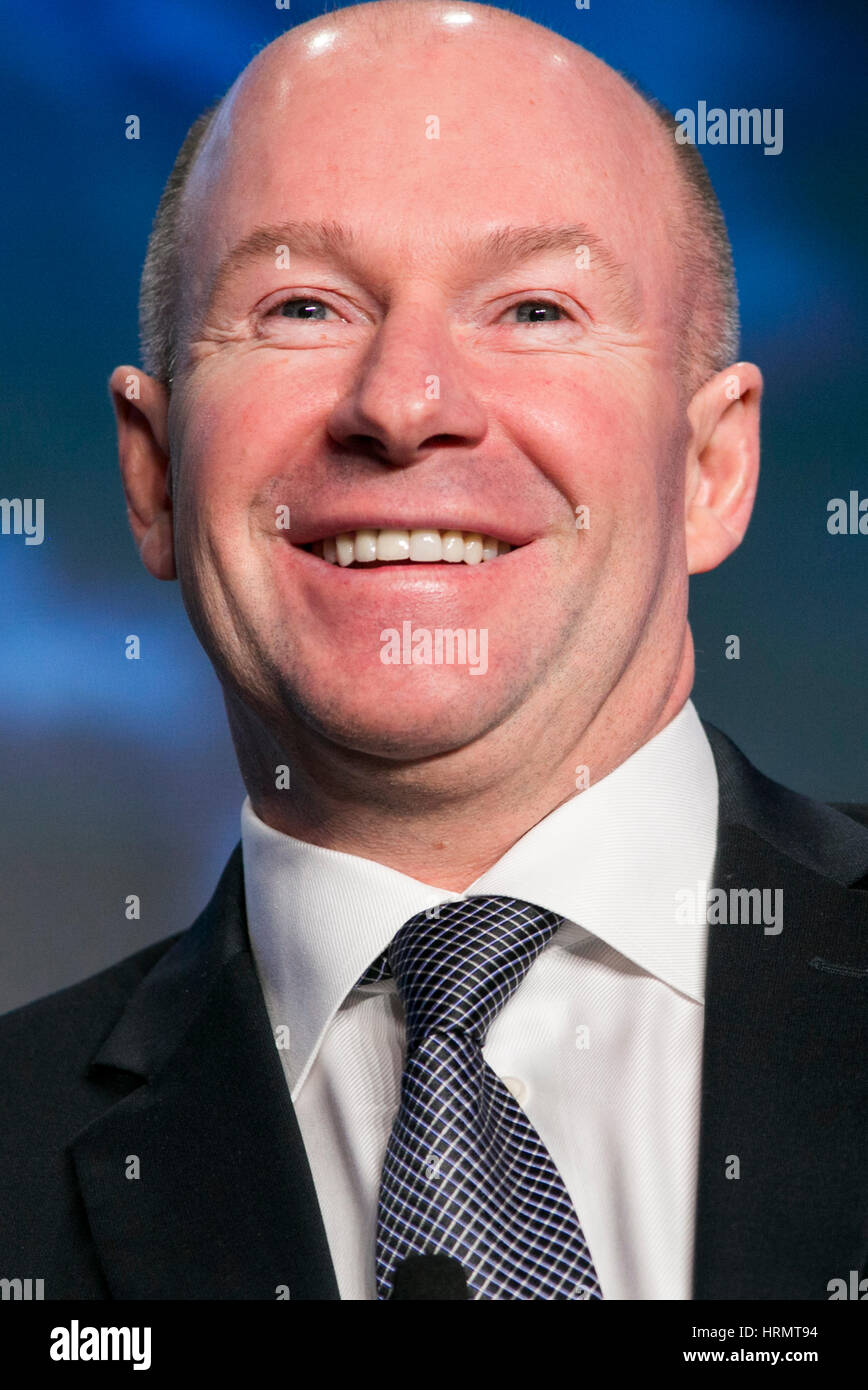 Washington DC, USA. 2nd March 2017. Alain Bellemare, President and ...