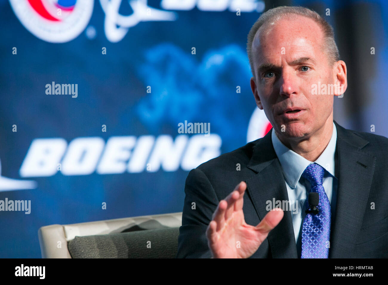 Washington DC, USA. 2nd March 2017. Dennis Muilenburg, Chairman ...