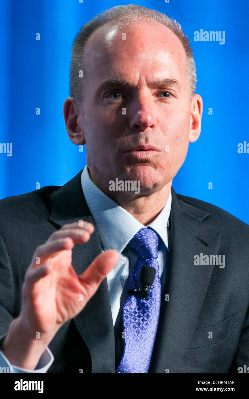 Washington DC, USA. 2nd March 2017. Dennis Muilenburg, Chairman ...
