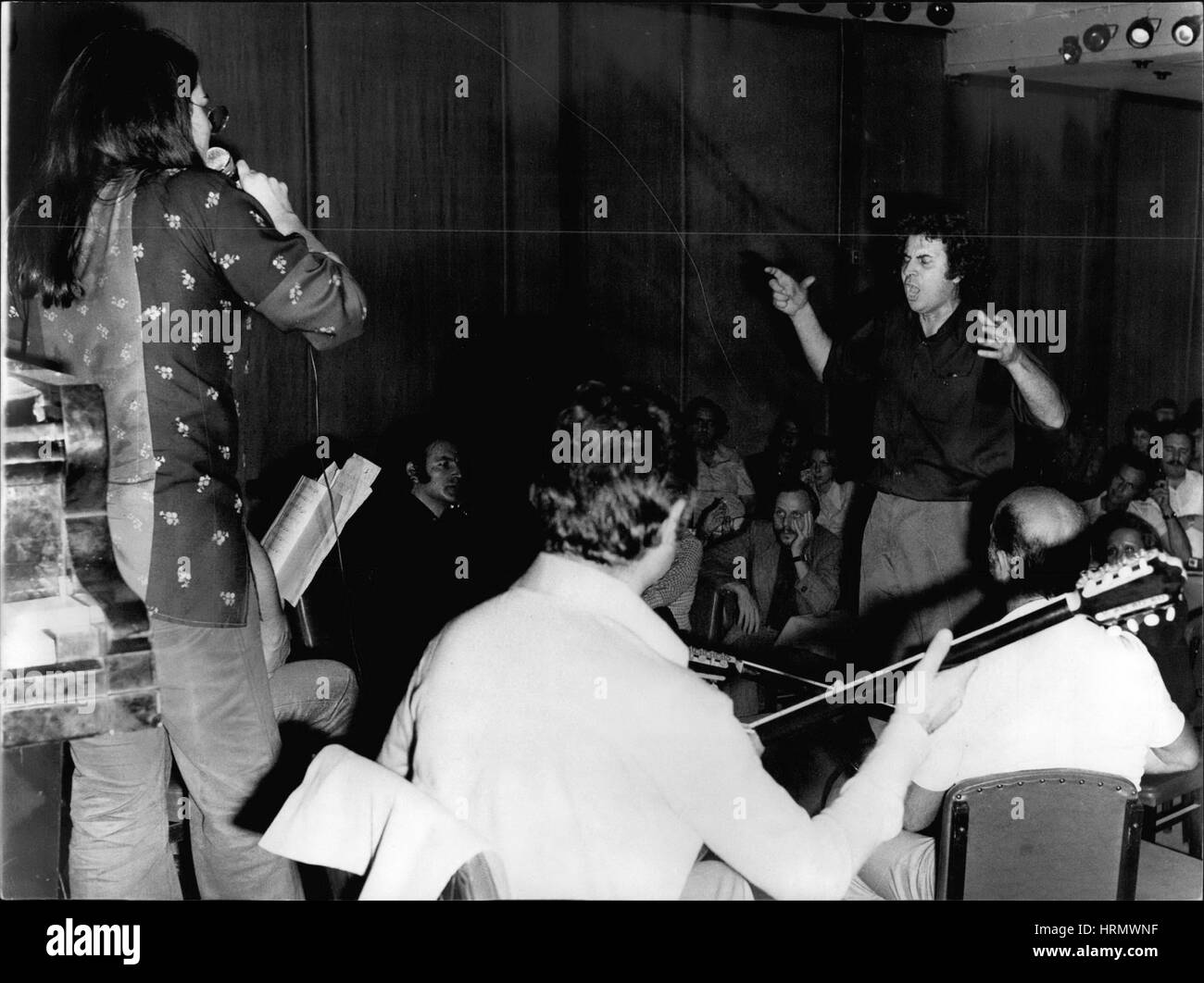 Oct. 10, 1974 - Makis Theodorakis and Maria Faranuri who was supposed ...