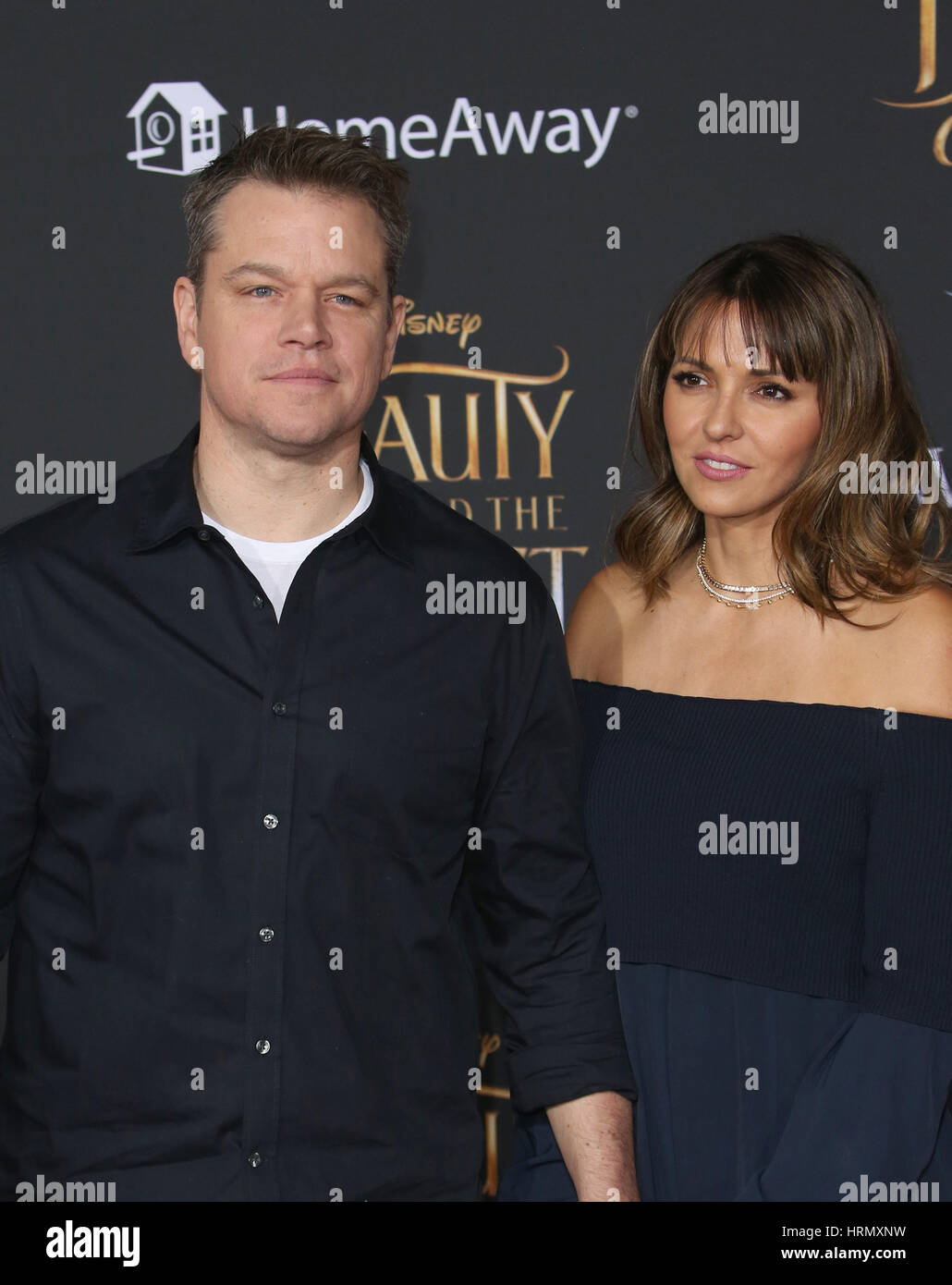 Hollywood, Ca. 02nd Mar, 2017. Matt Damon, Luciana Bozan Barroso, At ...
