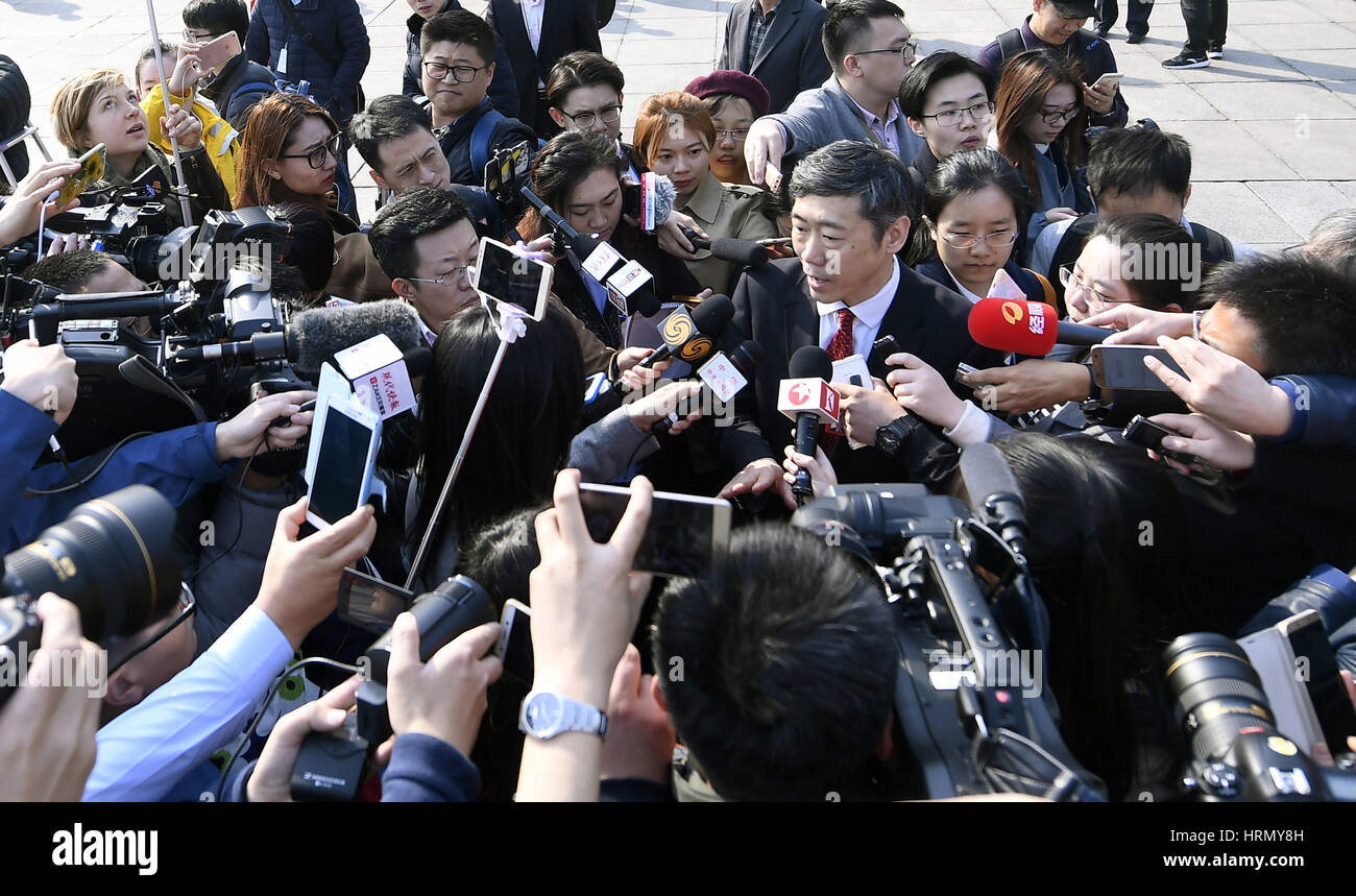 Beijing, China. 3rd Mar, 2017. Li Daokui, a member of the 12th National ...