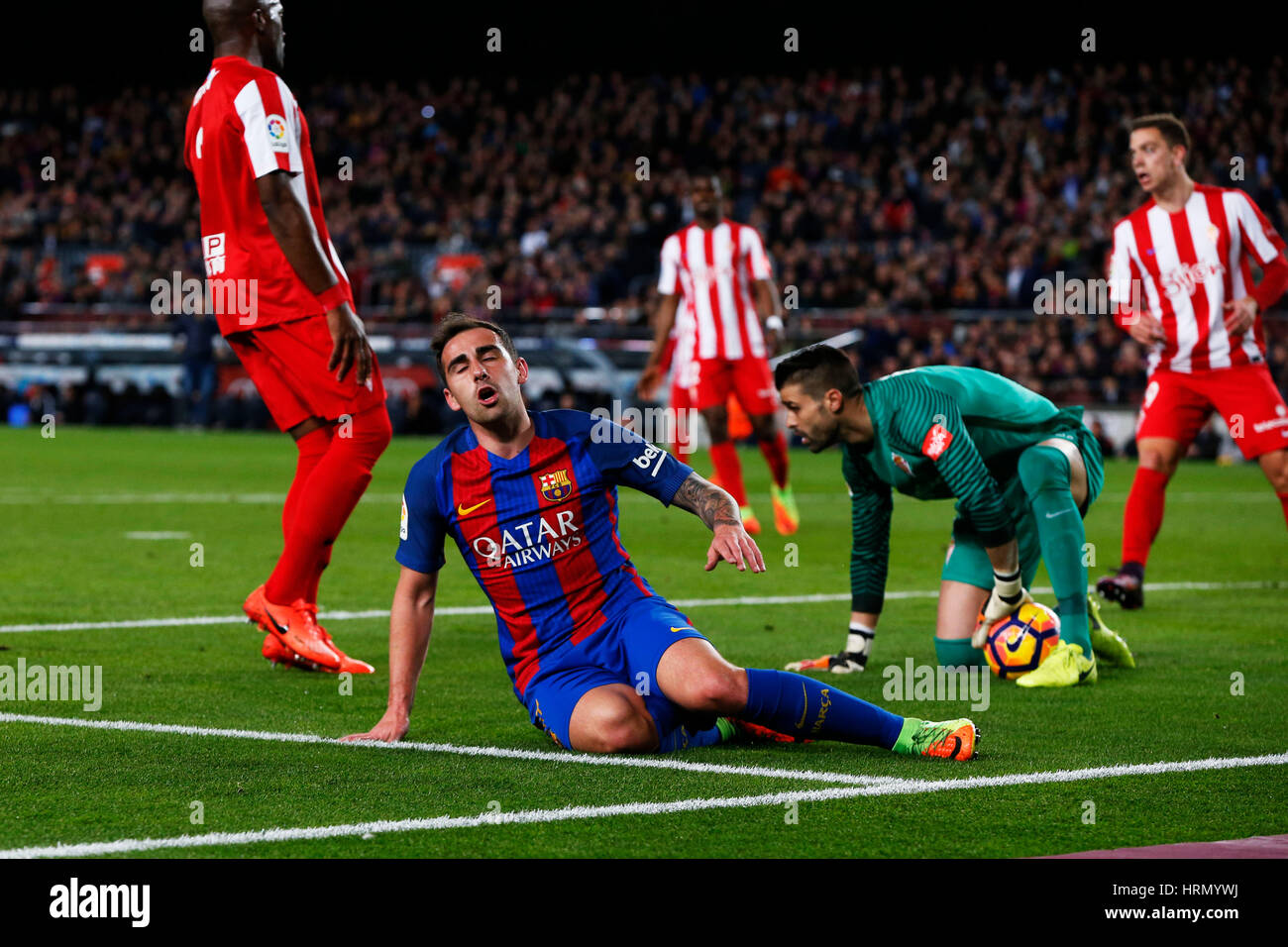 Barcelona, Spain. Credit: D. 1st Mar, 2017. Paco Alcacer (Barcelona ...