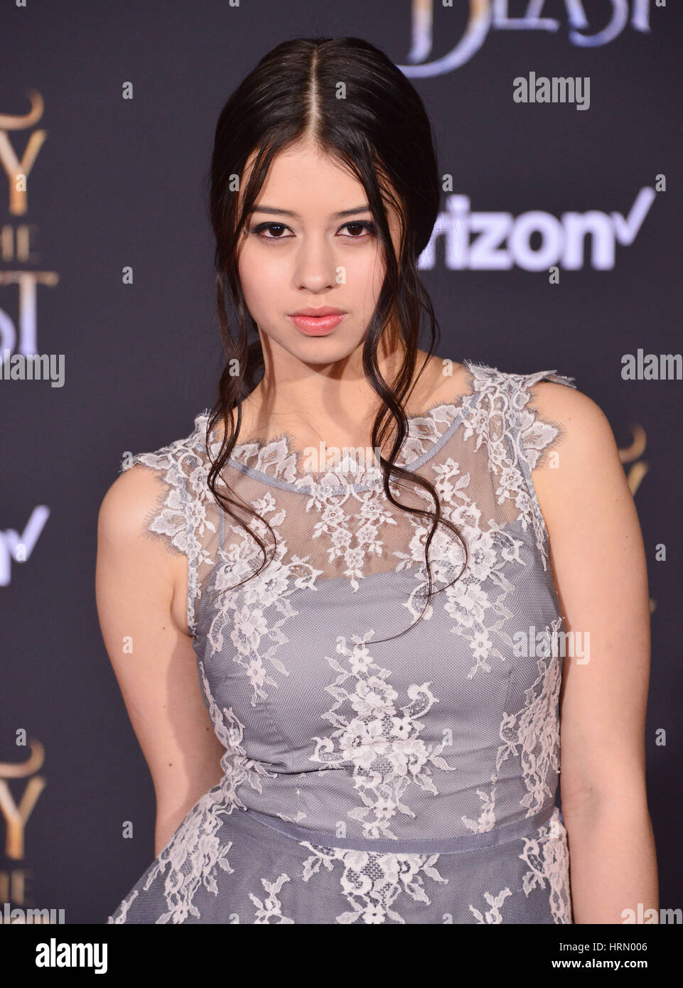 Los Angeles, USA. 02nd Mar, 2017. Amber Midthunder 188 at the Disney s 'Beauty and the Beast ...