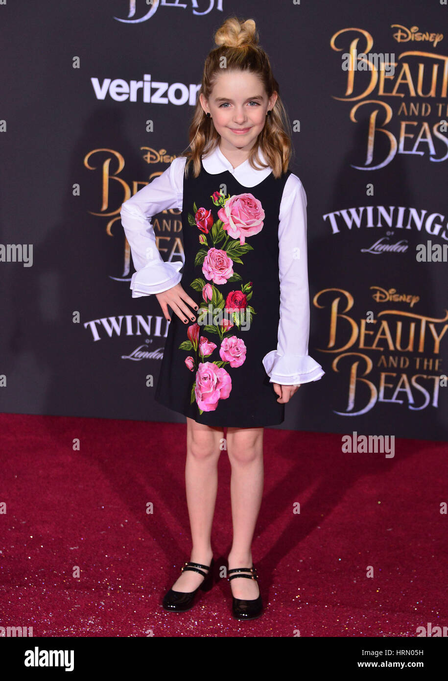 Los Angeles, USA. 02nd Mar, 2017. McKenna Grace 140 at the Disney s 'Beauty and the Beast ...