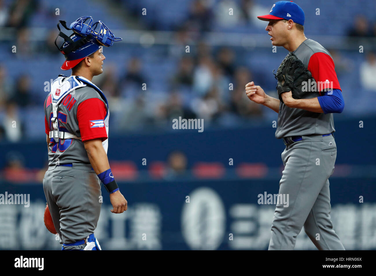 Osaka, Japan. 3rd Mar, 2017. (L-R) Frank Morejon, Lazaro Blanco (CUB ...