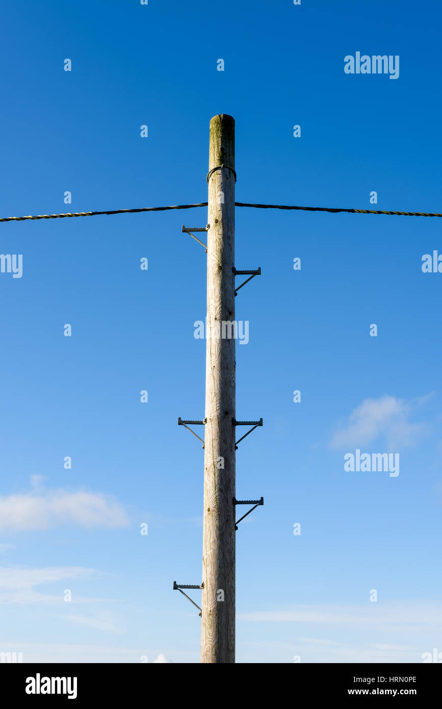 Telephone pole steps hi-res stock photography and images - Alamy