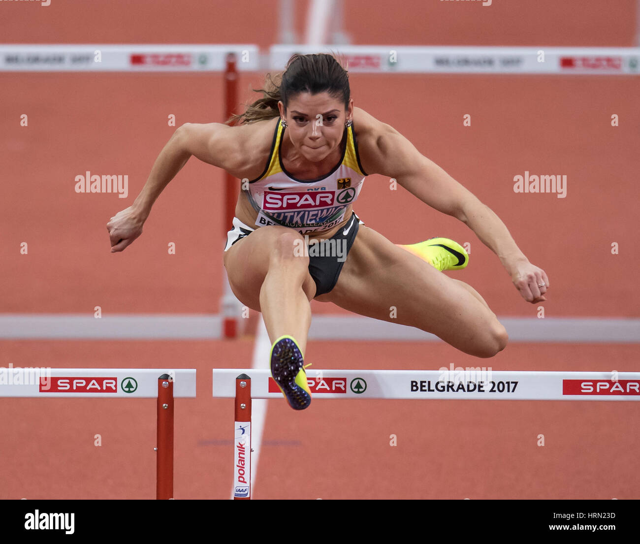 Belgrade, Serbia. 03rd Mar, 2017. German athlete Pamela Dutkiewicz ...