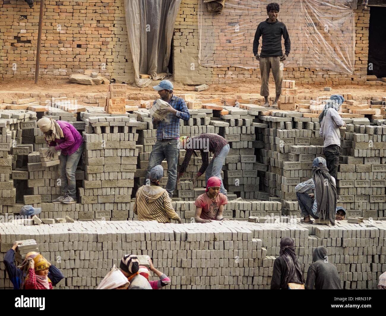 Kathmandu valley brick factory hi-res stock photography and images - Alamy