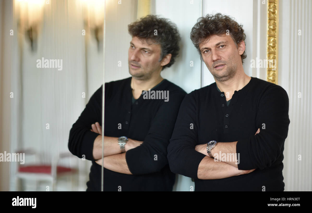 Munich, Germany. 3rd Mar, 2017. Opera singer Jonas Kaufmann poses at ...