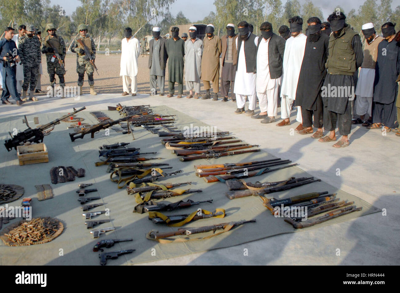 Pakistan. 3rd Mar, 2017. Arms seized and suspects arrested during ...