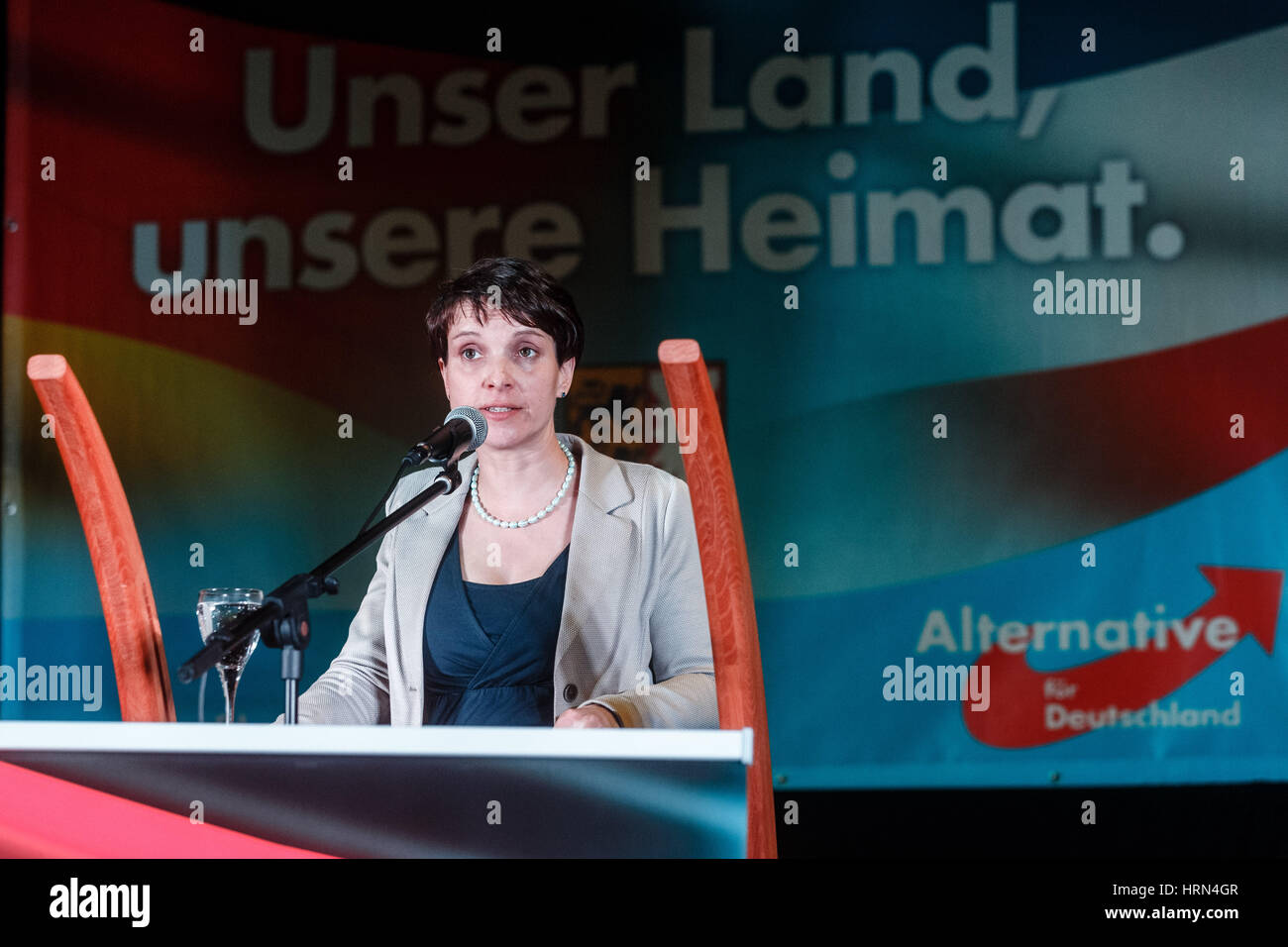Aukrug, Germany. 3rd Mar, 2017. National chairwoman of the AfD party ...
