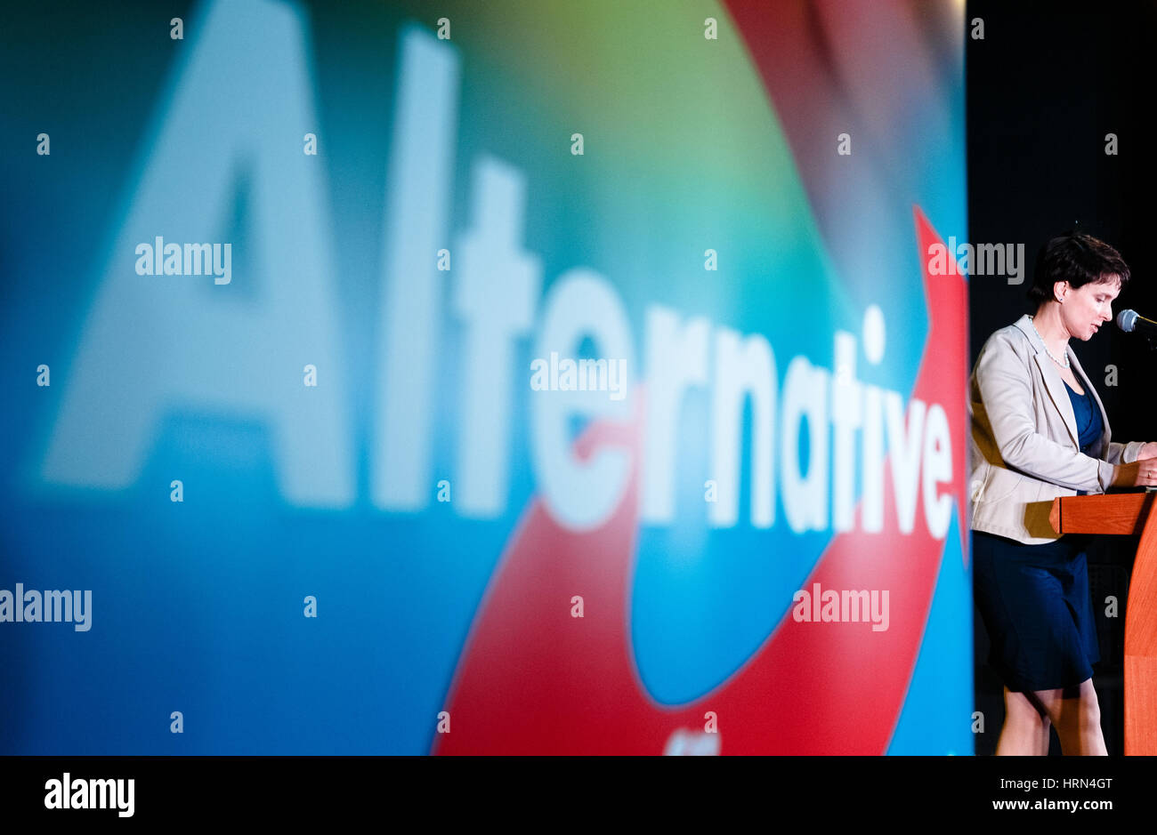 Aukrug, Germany. 3rd Mar, 2017. National chairwoman of the AfD party ...