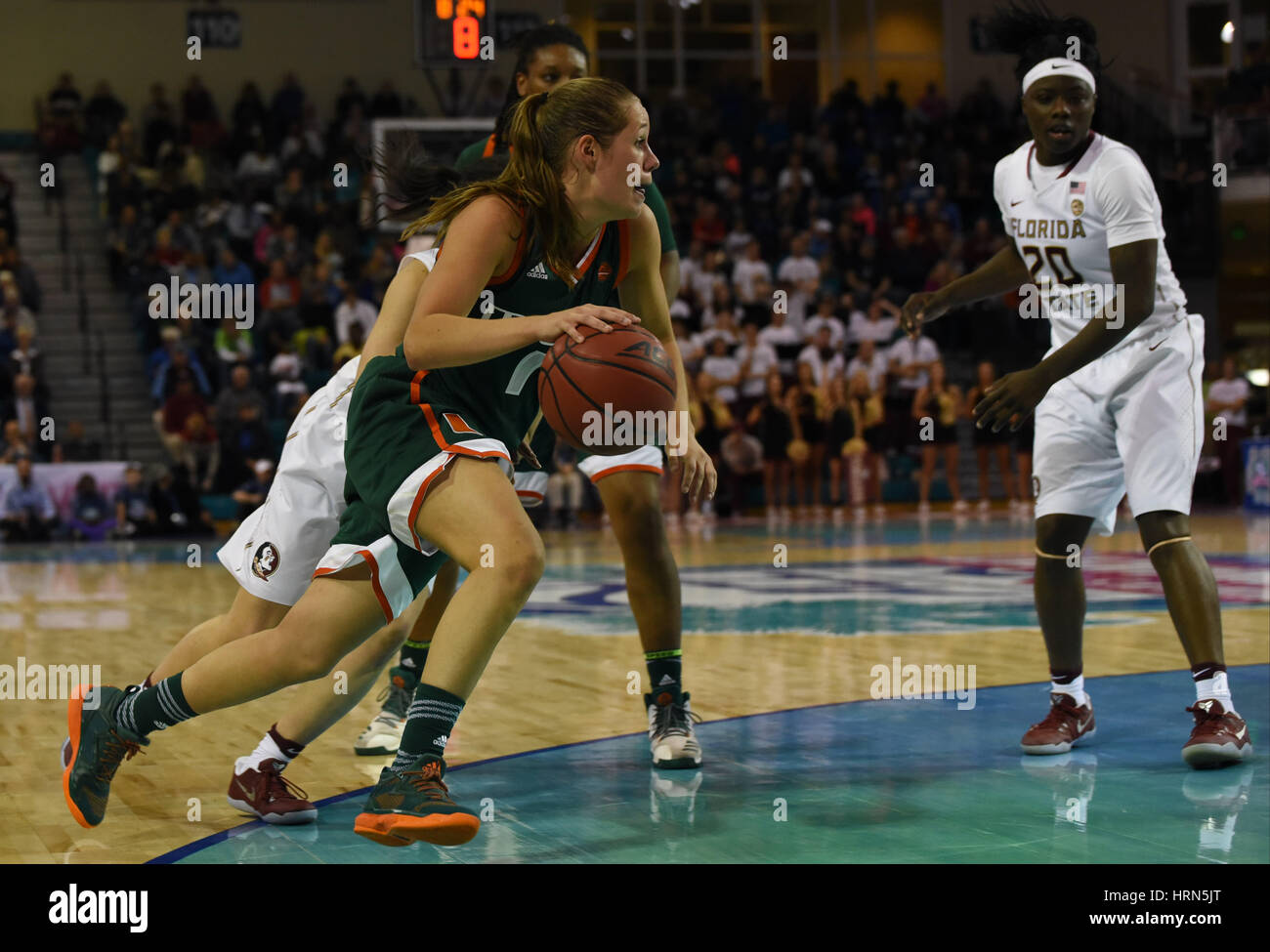 CONWAY, SC - MARCH 03: Miami (FL) Hurricanes guard Laura Cornelius (1 ...
