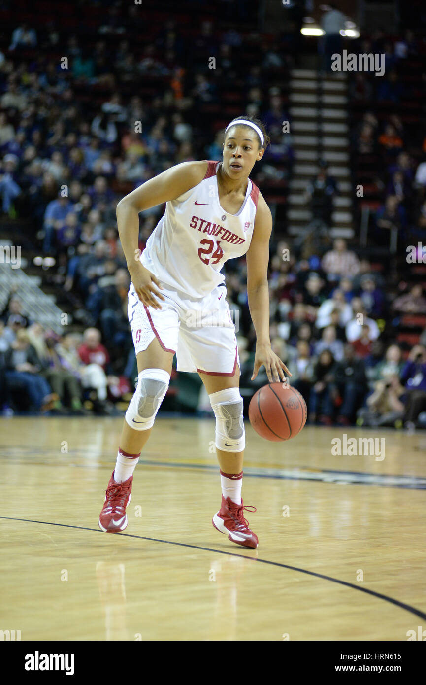 Seattle, WA, USA. 3rd Mar, 2017. Stanford's Erica McCall (24) in action ...