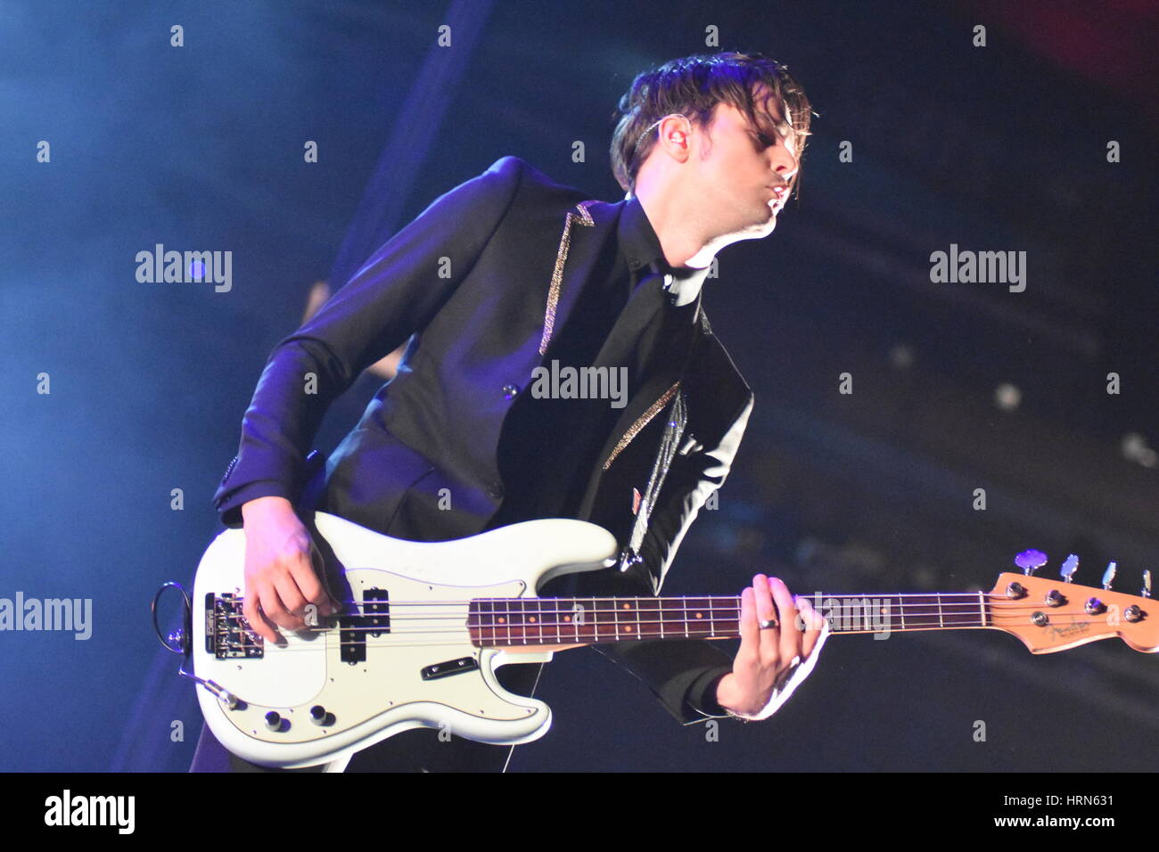 New York, New York, USA. 2nd Mar, 2017. Bassist DALLON WEEKES of 'Panic ...