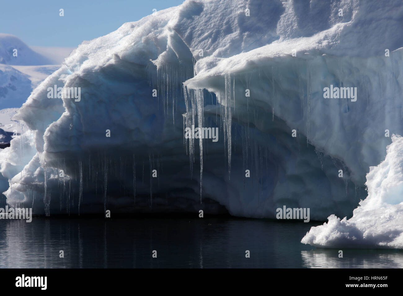Crystal Sound, Antarctic Peninsula, Antarctica. 20th Jan, 2017. Icicles ...