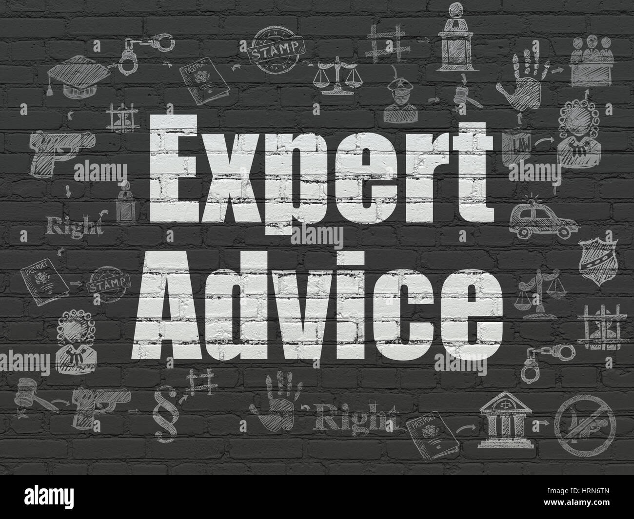 Law concept: Expert Advice on wall background Stock Photo - Alamy