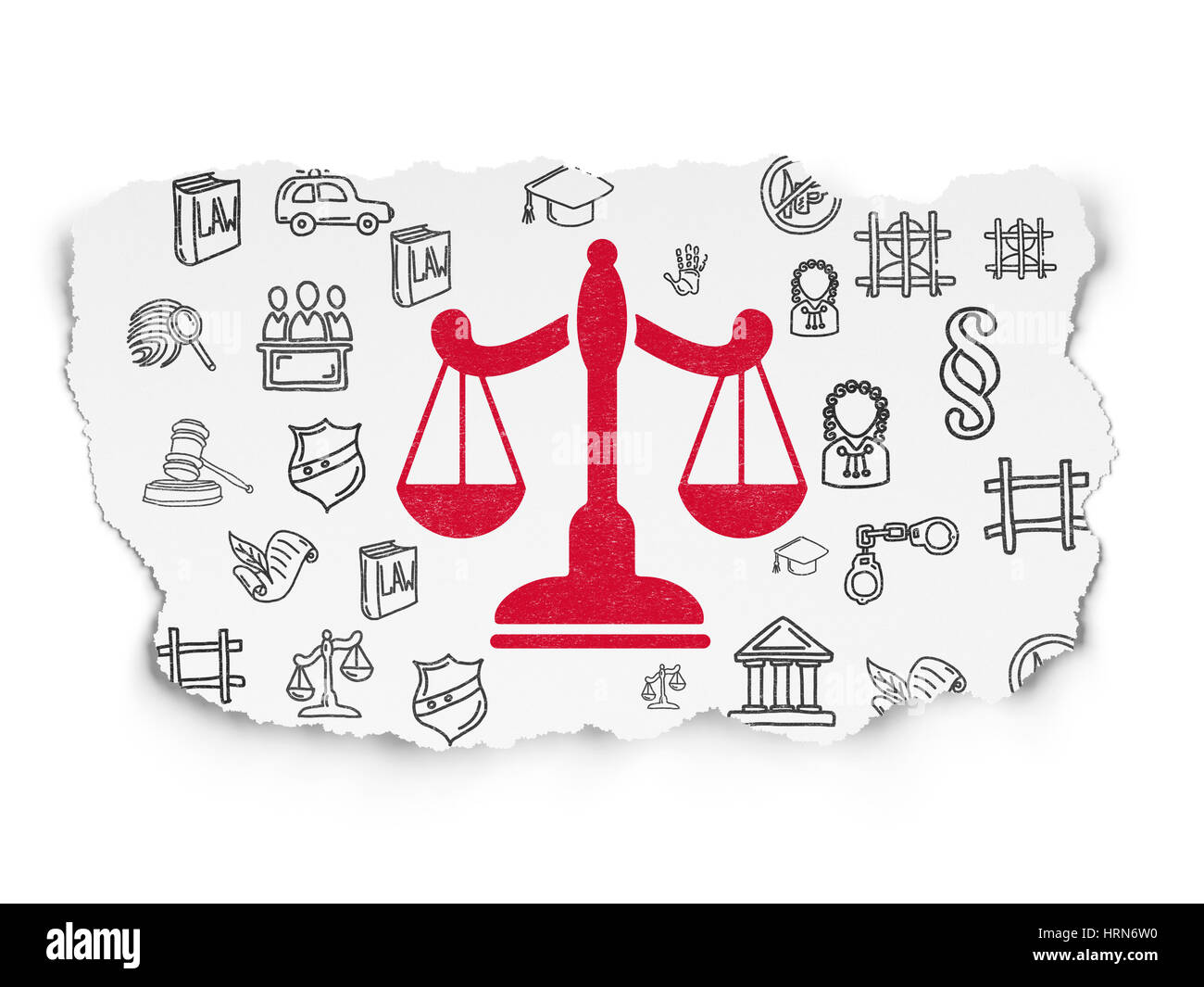 Law concept: Scales on Torn Paper background Stock Photo - Alamy